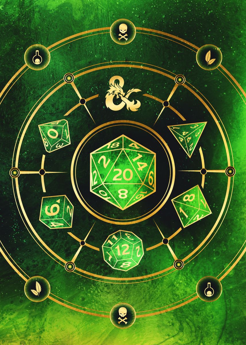 'Poison Damage' Poster, picture, metal print, paint by Dungeons and ...