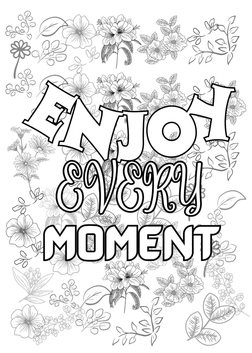 'inspirational quotes enjoy' Poster, picture, metal print, paint by ...