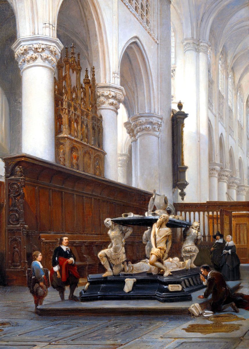 'Large Church Breda' Poster, picture, metal print, paint by ...