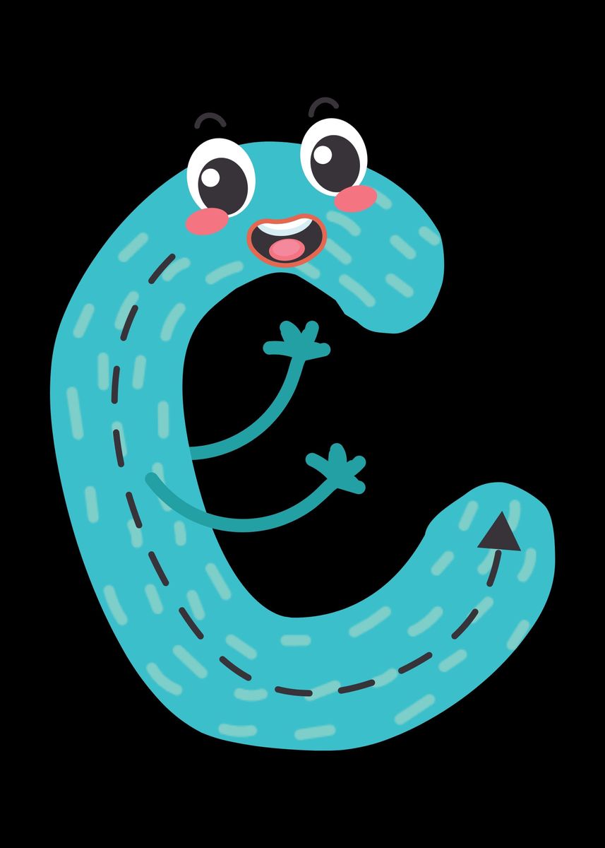 'Cute Letter C' Poster by Wijaki Thaisusuken | Displate