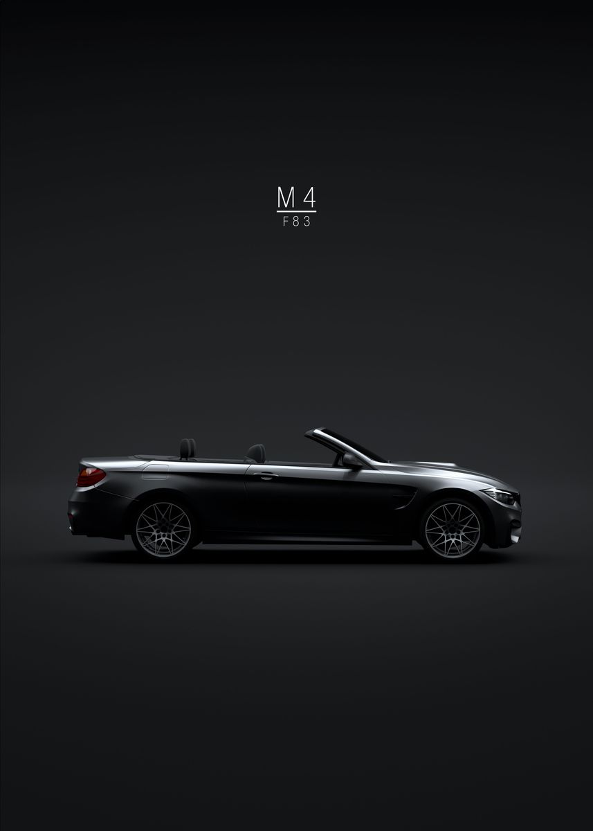 '2014 BMW M4 F83 Black' Poster, picture, metal print, paint by 21 MXM ...