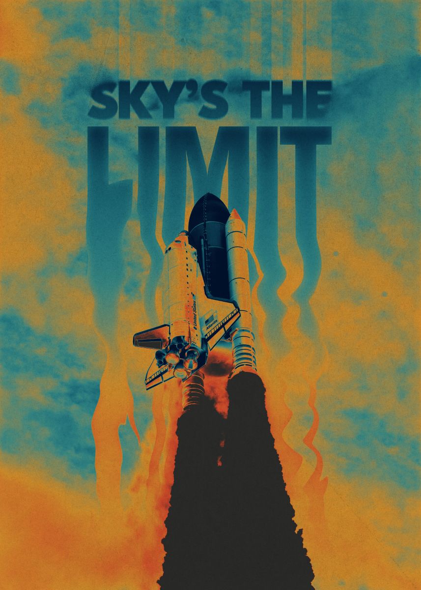 'Sky Is The Limit' Poster, picture, metal print, paint by Sakumi | Displate