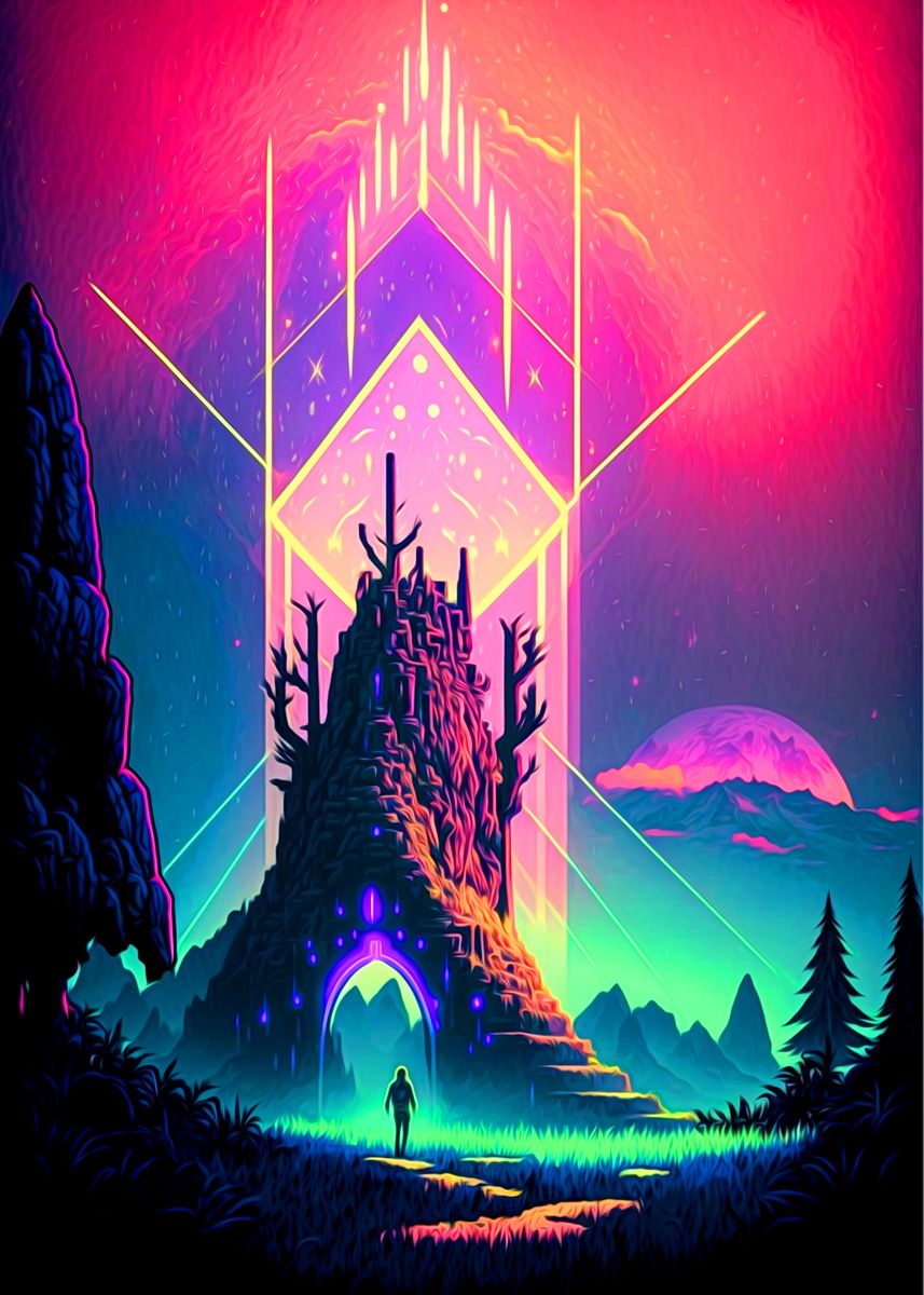 'Fantasy landscape' Poster, picture, metal print, paint by Rin Neil ...