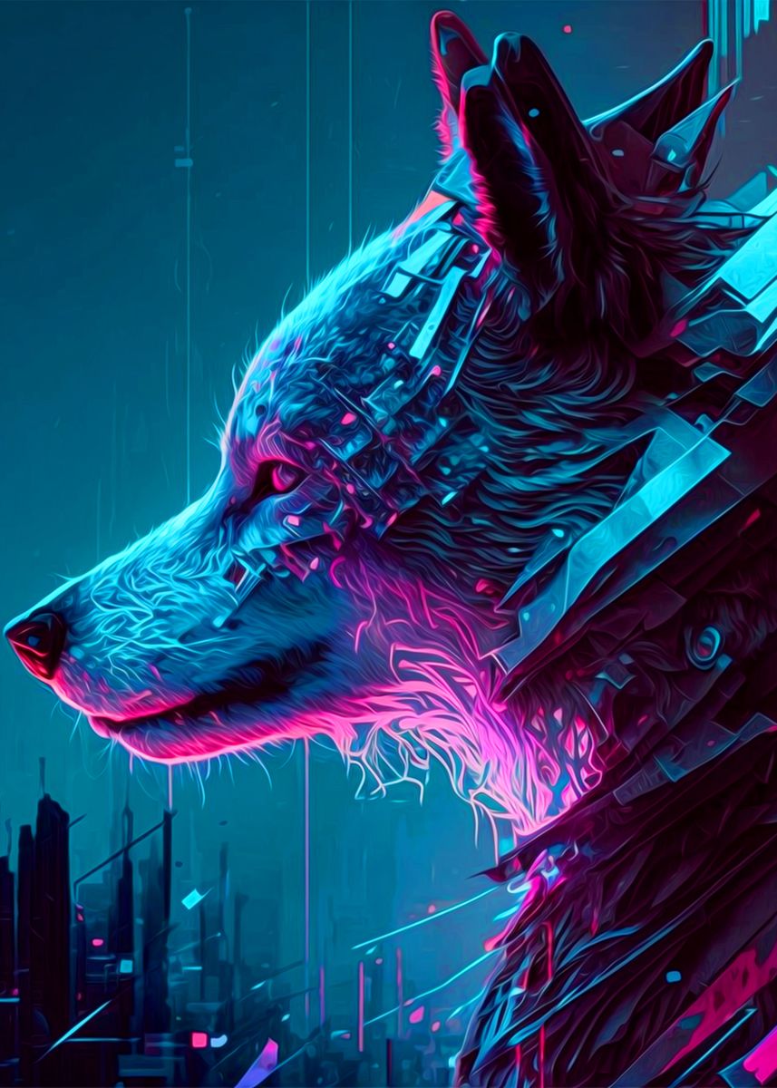 'Wolf' Poster, picture, metal print, paint by minh doan | Displate