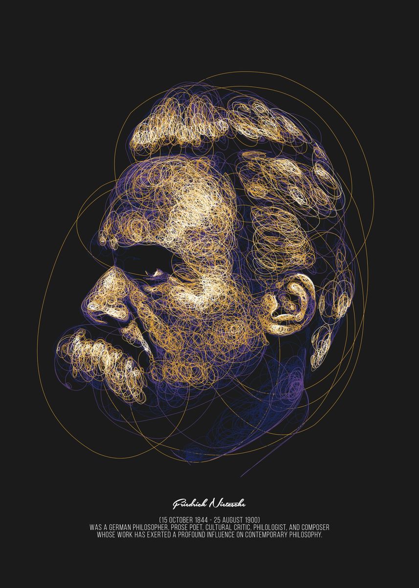 'Friedrich Nietzsche' Poster, picture, metal print, paint by Muh Aslan ...