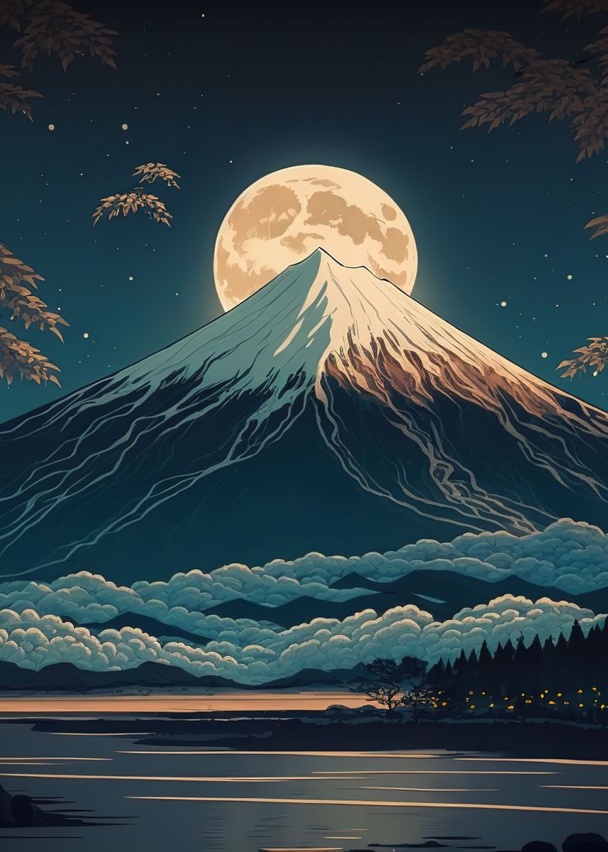 'Beautiful Japan Sunset' Poster, picture, metal print, paint by NeoRowe ...