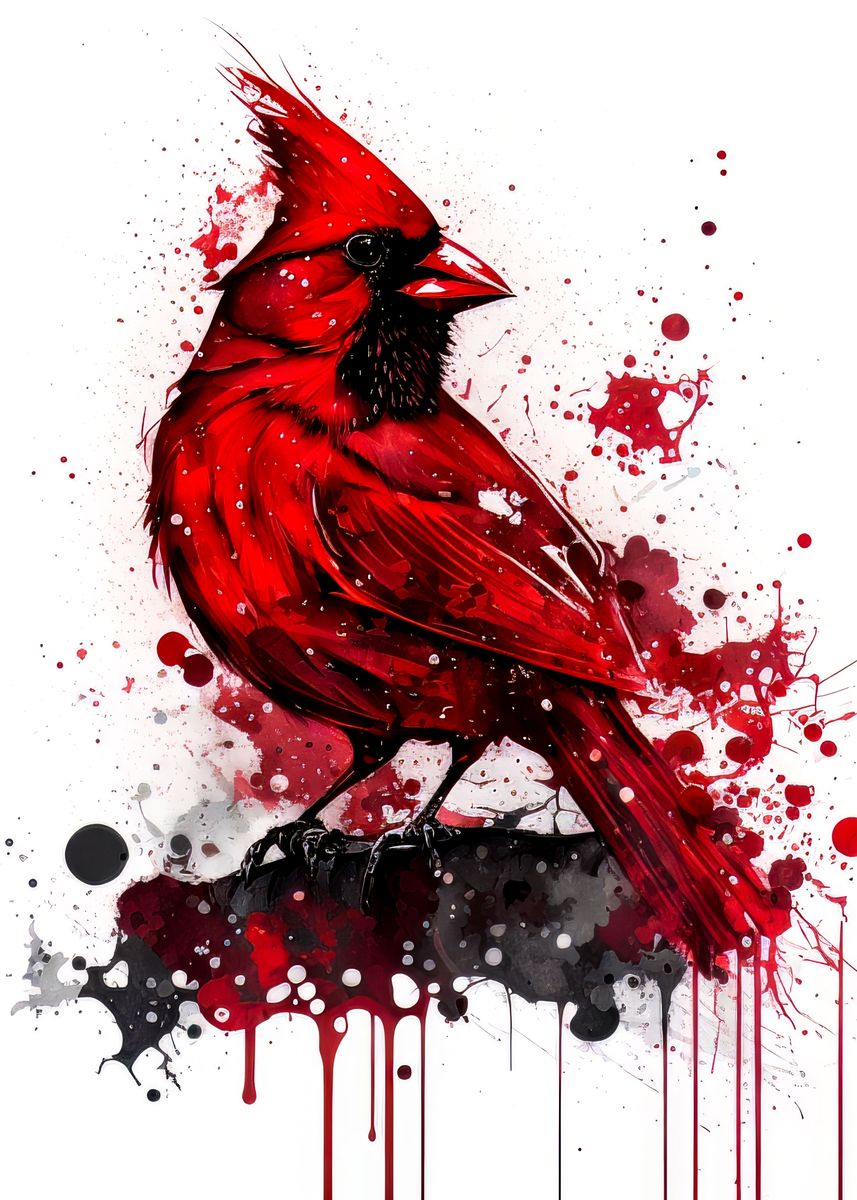 'Cardinal' Poster, picture, metal print, paint by Geffrey Richards ...