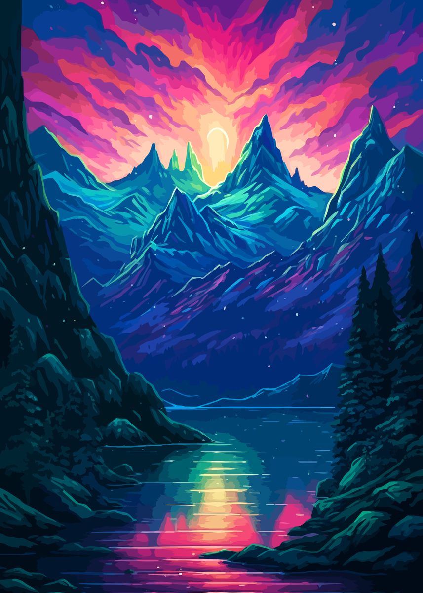 'Aurora Lullaby' Poster by Nasmed | Displate