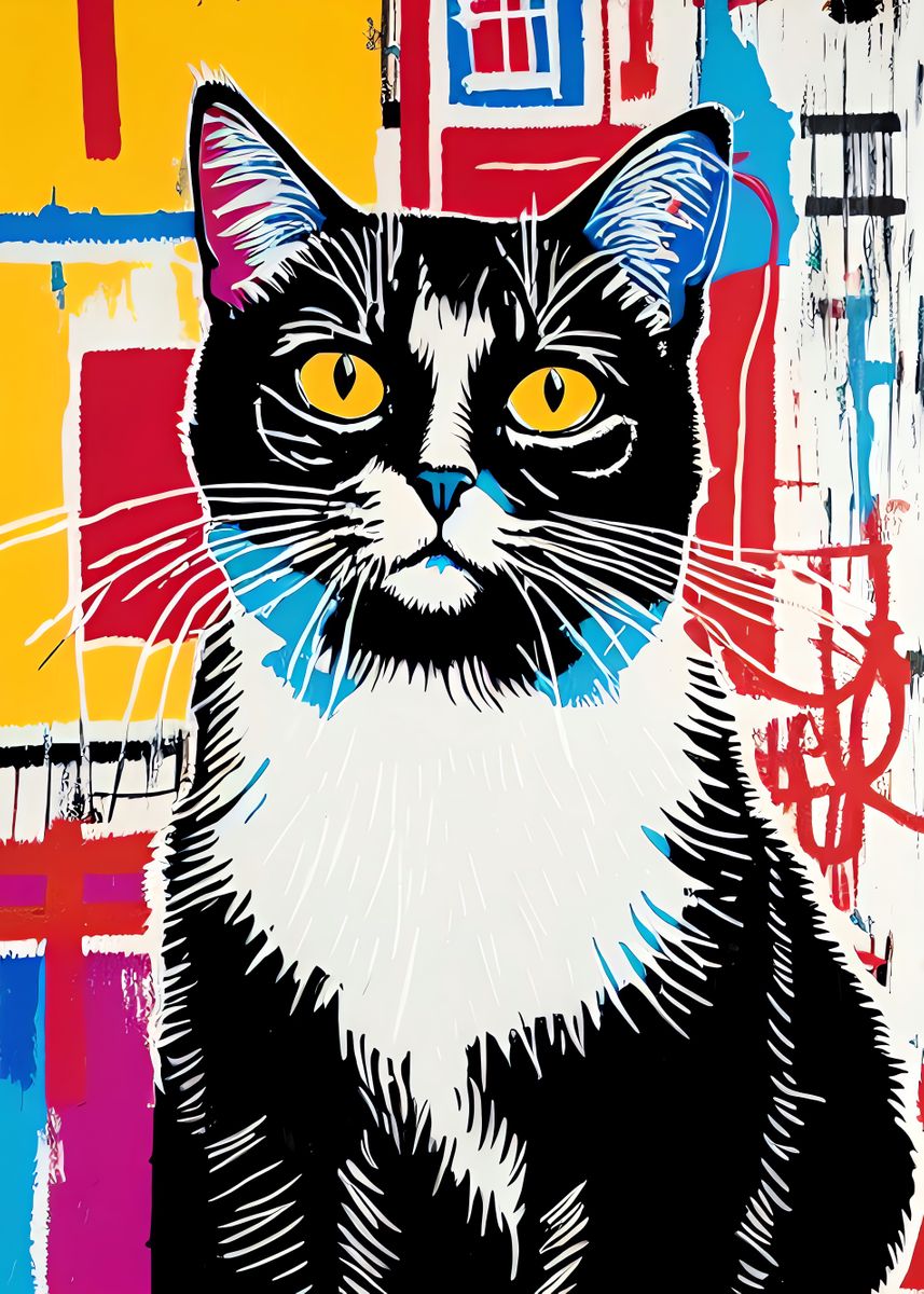 'Graffiti Oreo Cat Poster' Poster, picture, metal print, paint by ...