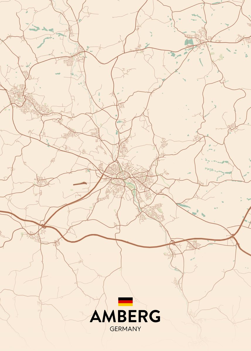 'Amberg DE' Poster, picture, metal print, paint by IMR Designs | Displate