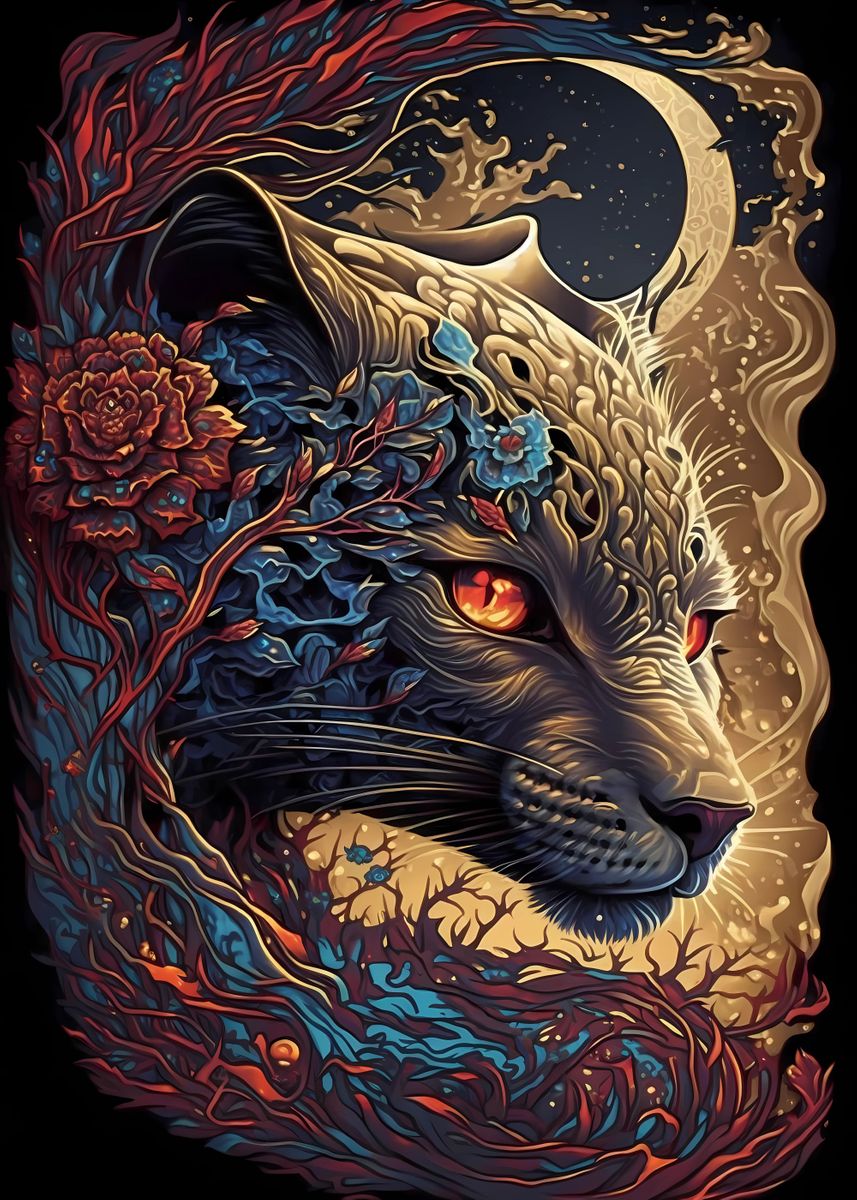 'Lynx Legendary' Poster by Anmarie Stanford | Displate