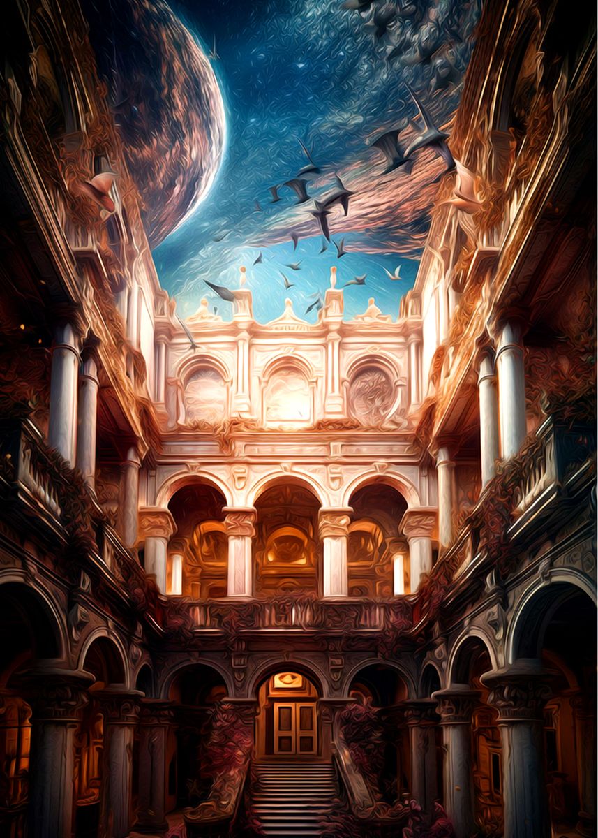 'Fantasy Castle' Poster, picture, metal print, paint by tine Dons ...