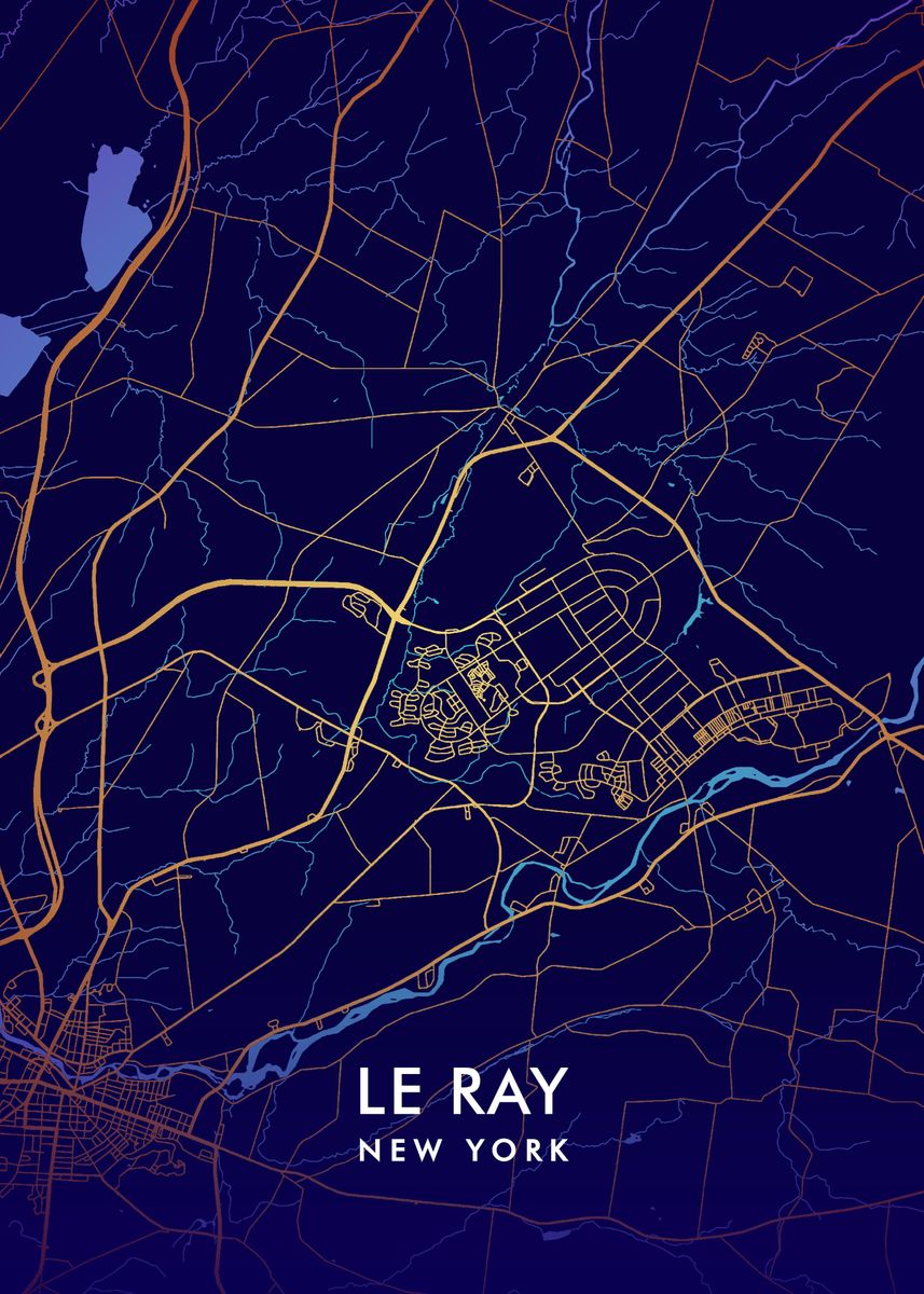 'Le Ray Ny' Poster, picture, metal print, paint by Miracle Studio ...