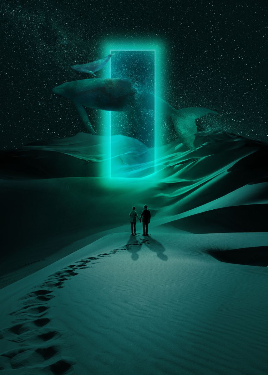 'Dawn of Space Landscape' Poster, picture, metal print, paint by Azlan ...