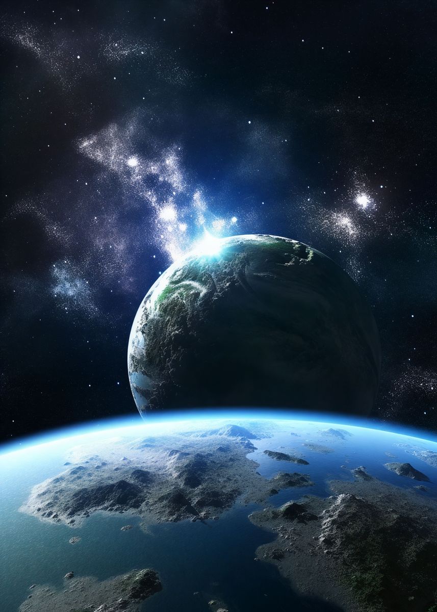 'Celestial Dreamscape' Poster, picture, metal print, paint by ...