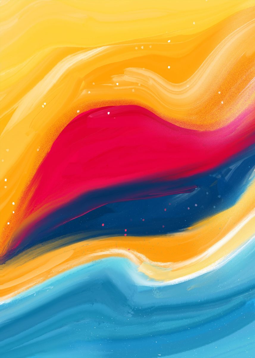 'Rainbow Abstract Color' Poster, picture, metal print, paint by Gokan ...