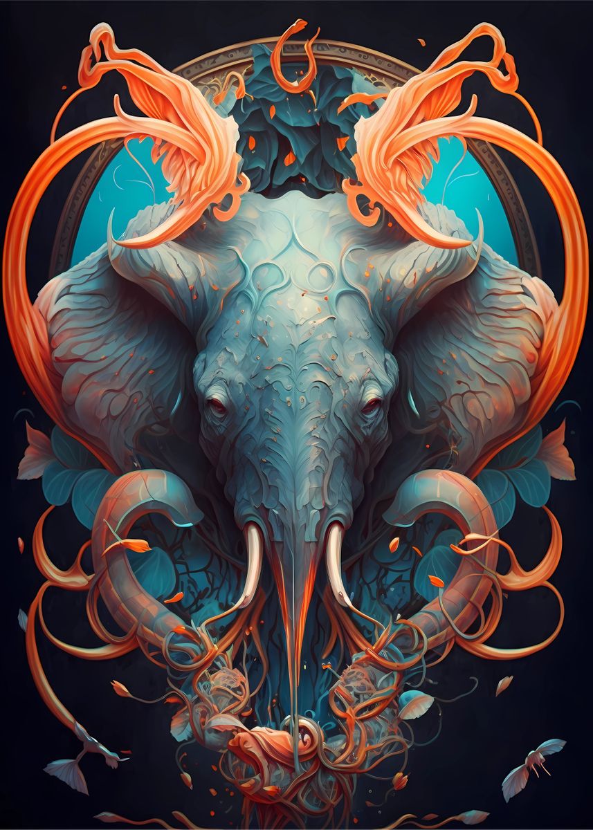 'Elephant Unrealistic' Poster, picture, metal print, paint by Anmarie ...