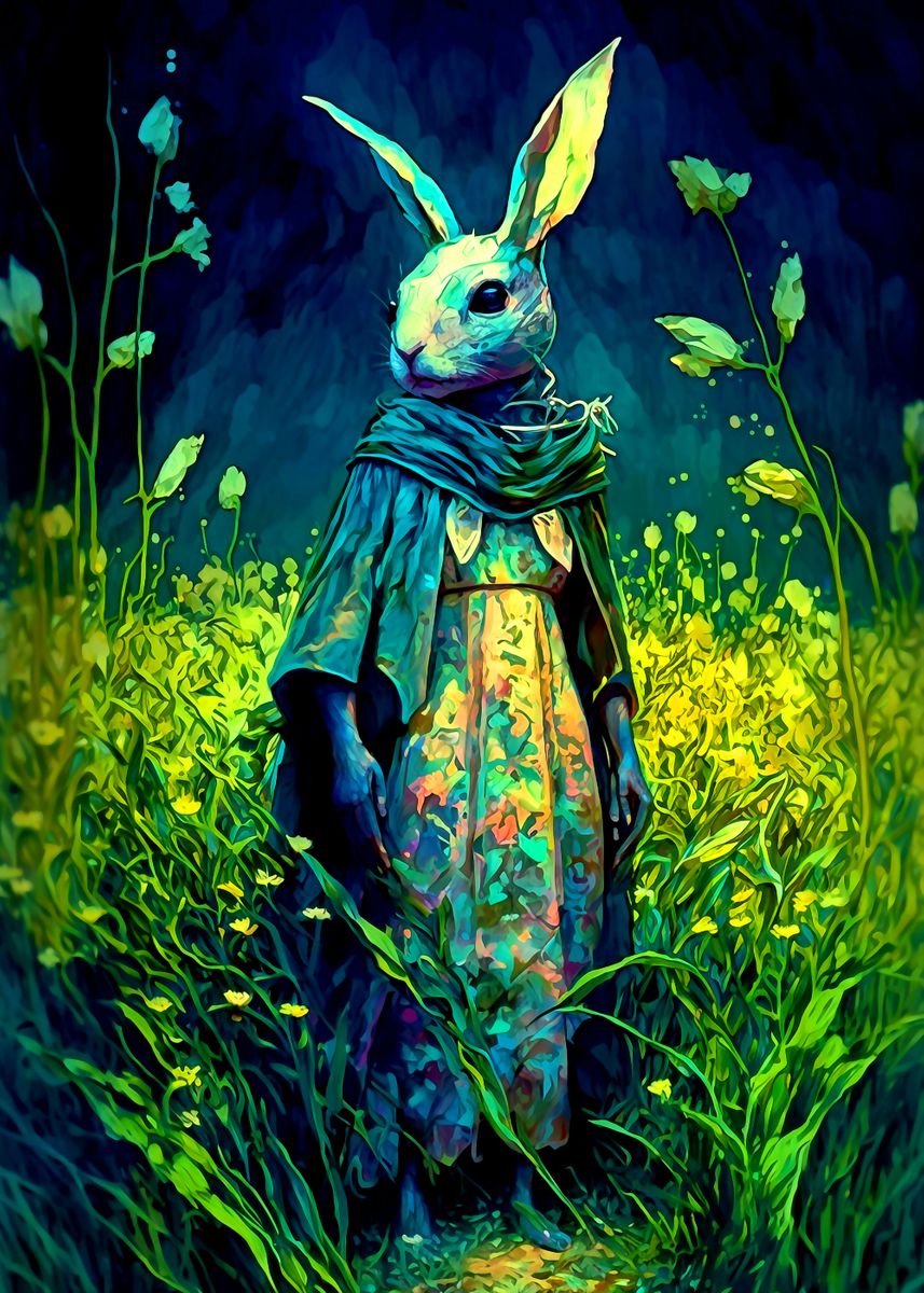 'Rabbit' Poster by Rane Acer | Displate
