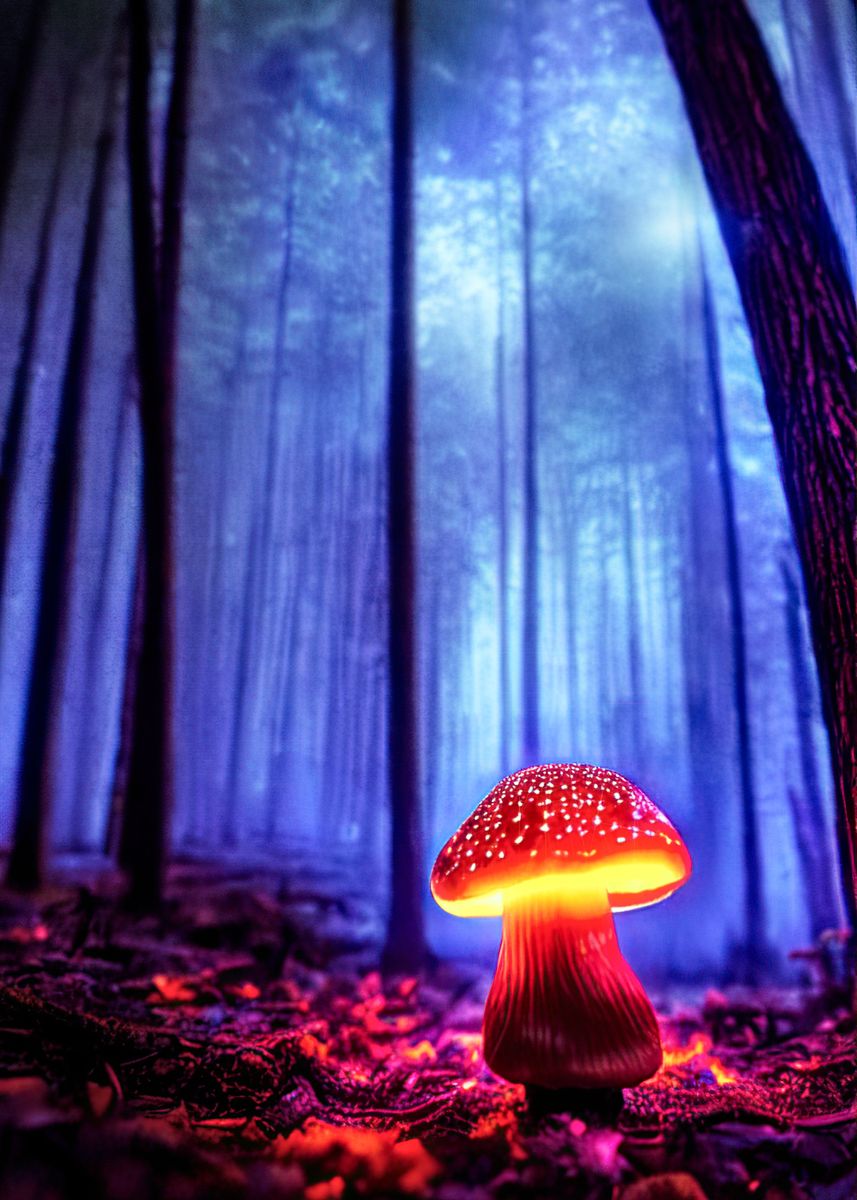 'Psilocybe s007' Poster, picture, metal print, paint by ...