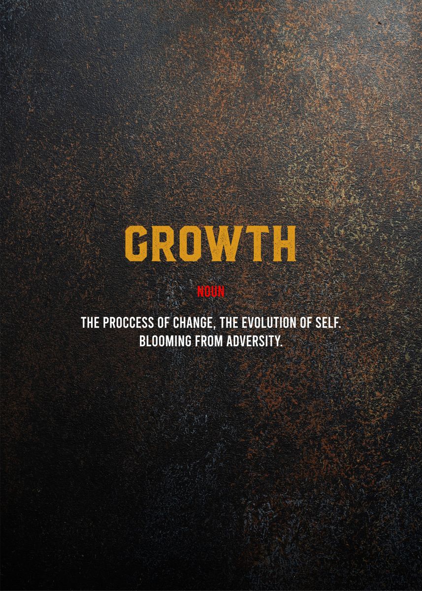 'growth definition funny ' Poster, picture, metal print, paint by ...