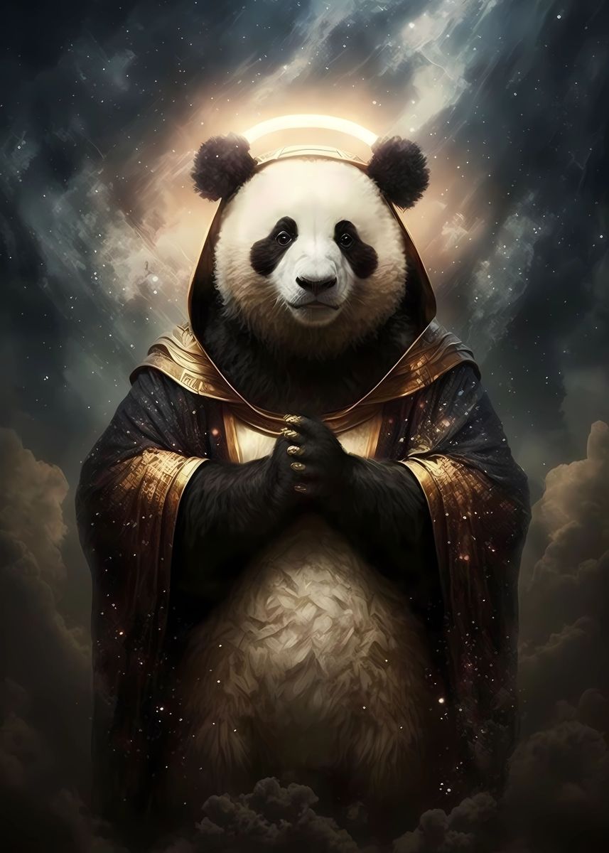 'Panda Hip' Poster, picture, metal print, paint by Keeling Creative ...