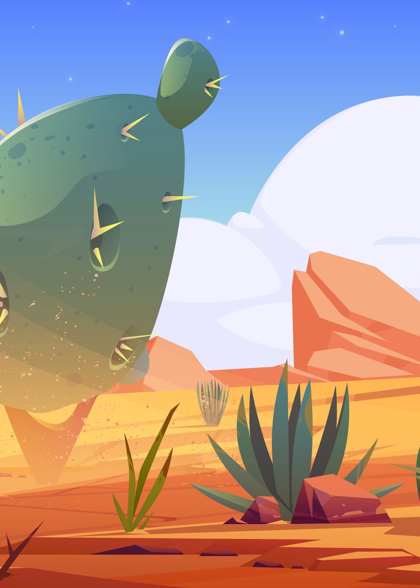 'desert' Poster, picture, metal print, paint by Azlan Xavier | Displate