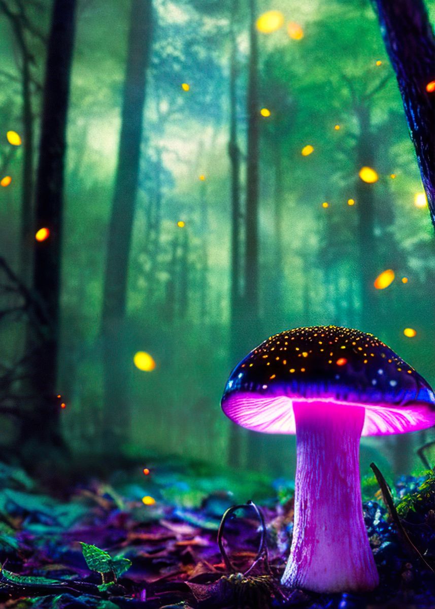 'Psilocybe s010' Poster, picture, metal print, paint by ...