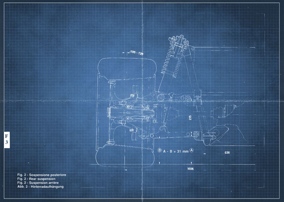'Ferrari F40 Suspension' Poster by Rollz | Displate