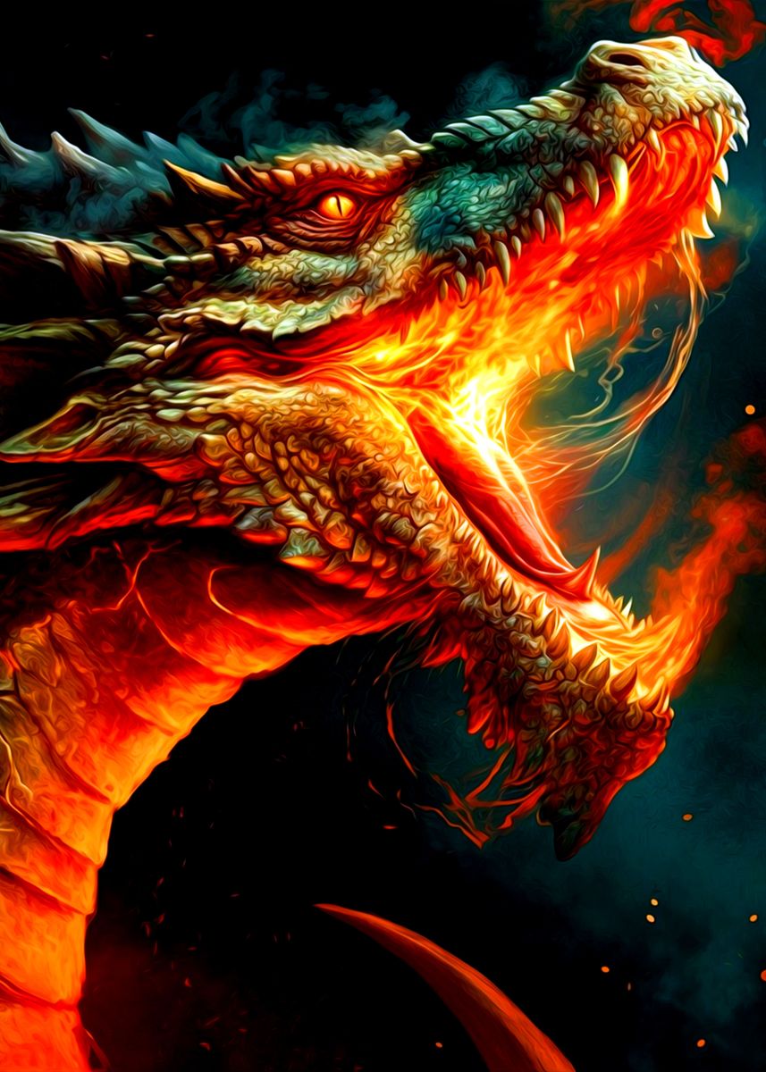 'Fantasy Dragon' Poster by bds land | Displate