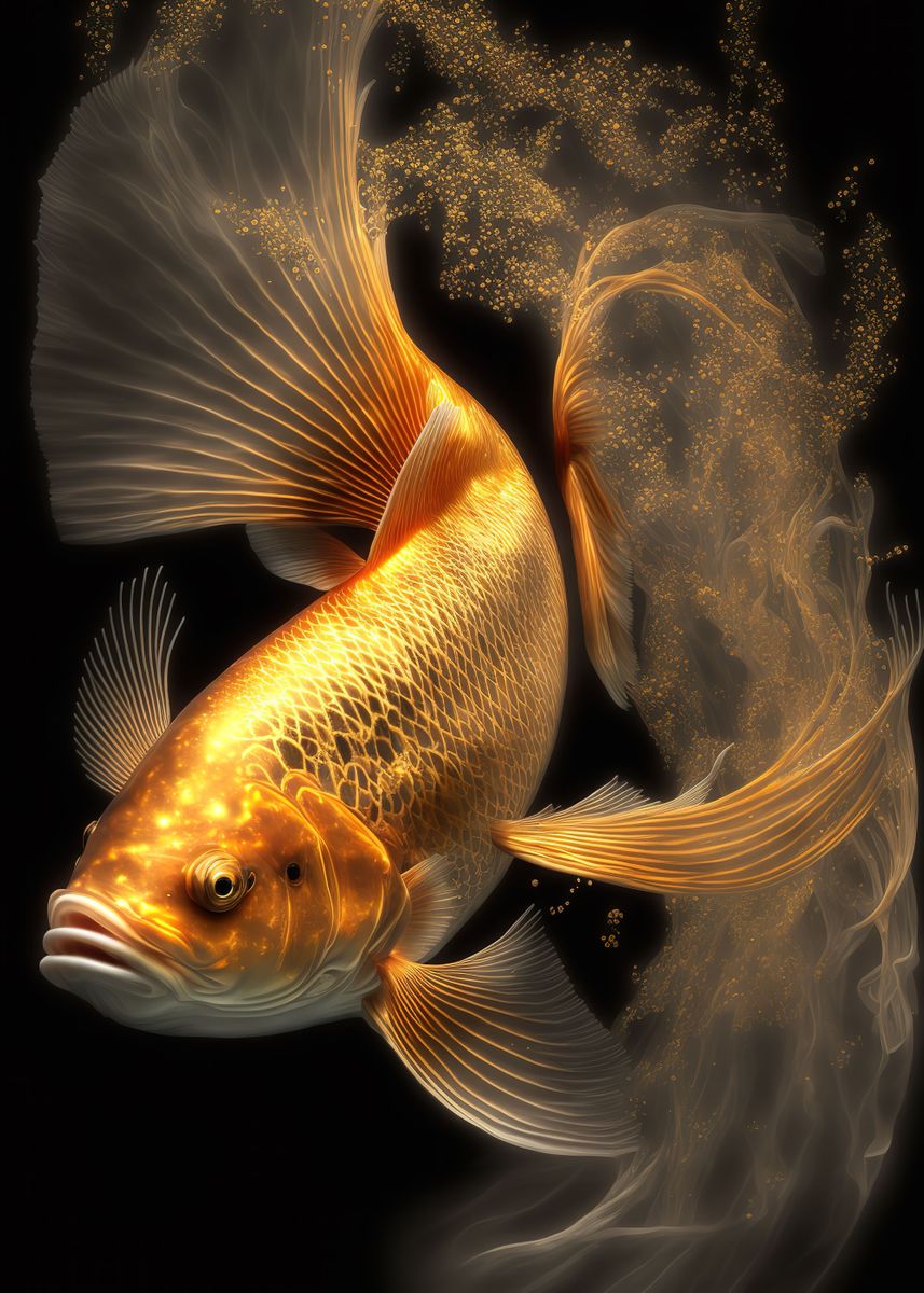 'Goldfish animal' Poster by Jena | Displate