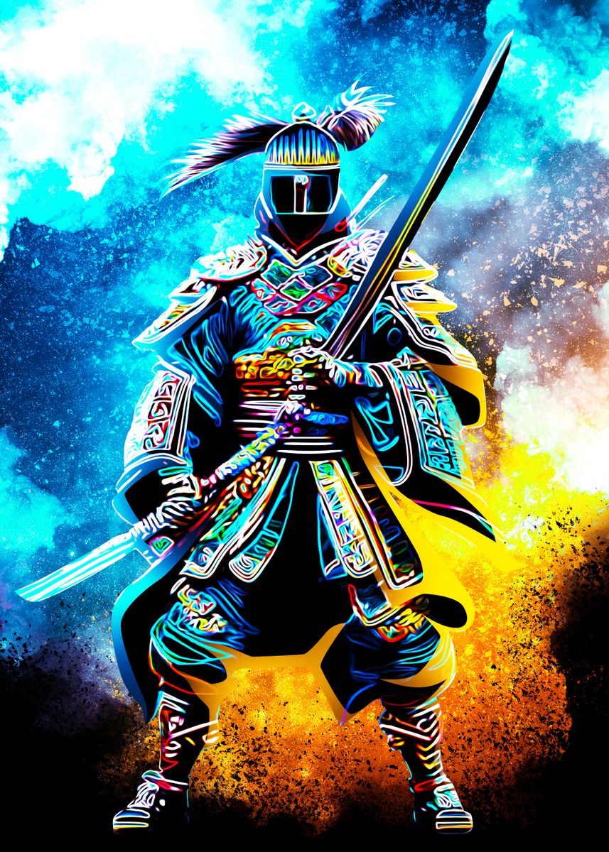 'Samurai Ronin Warrriors' Poster, picture, metal print, paint by San ...