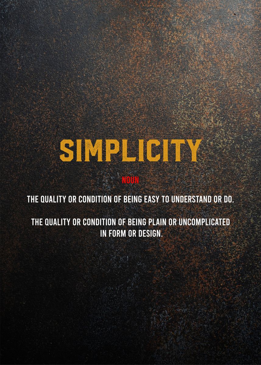 'simplicity definition funn' Poster by Greatest of all time Displate ...