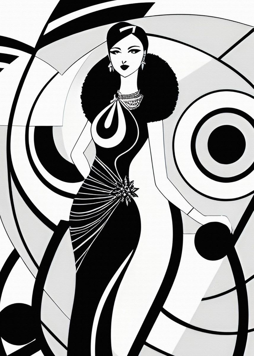 'Art Deco Refinement' Poster, picture, metal print, paint by MONLart ...