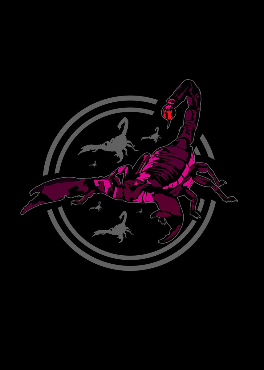 'Pink Scorpion' Poster by Adamzworld | Displate