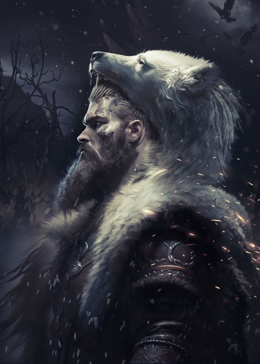 'Berserker warrior' Poster, picture, metal print, paint by ikaruna | Displate