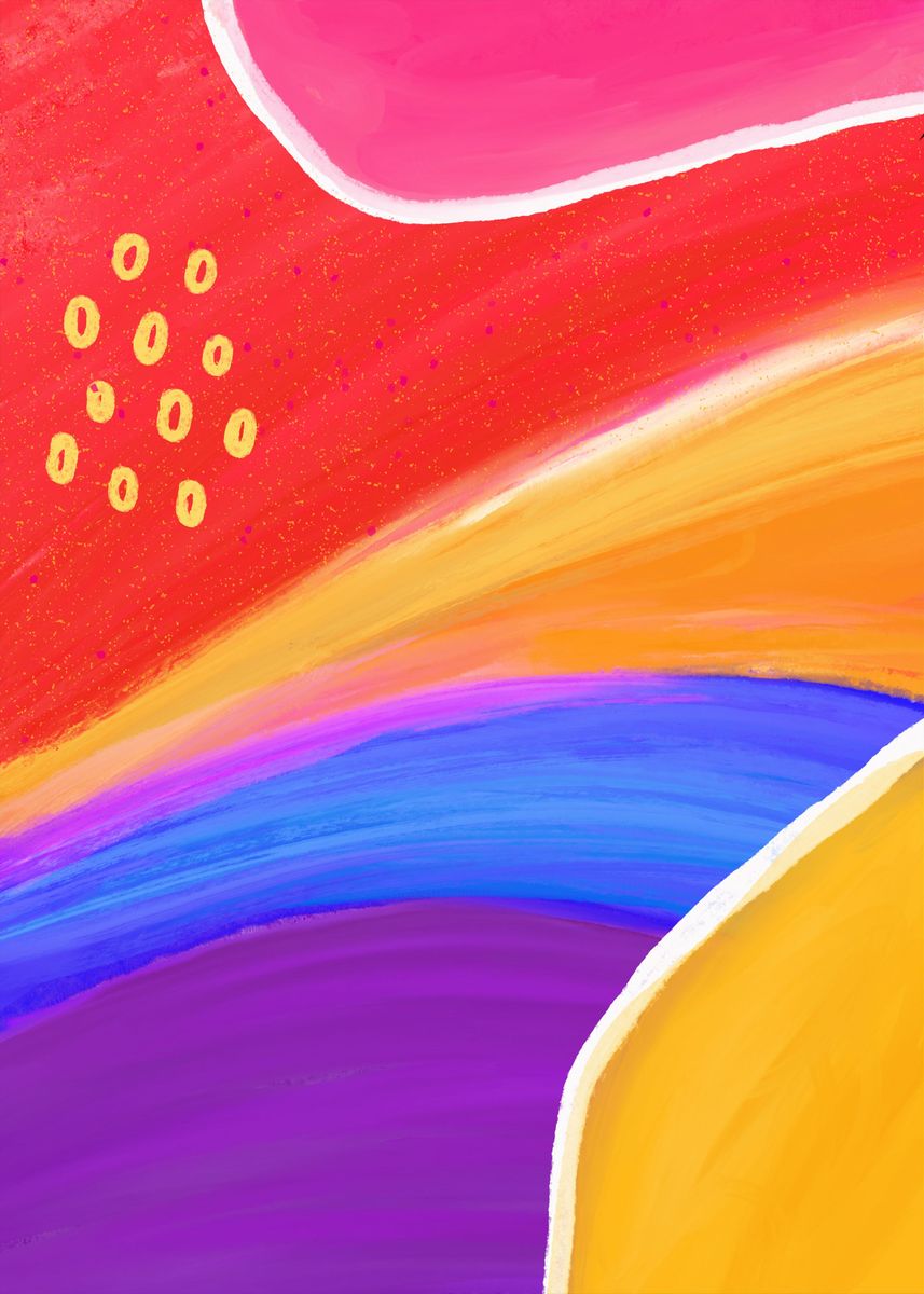'Colorful Wave of Life ' Poster by Gokan Redoulse | Displate