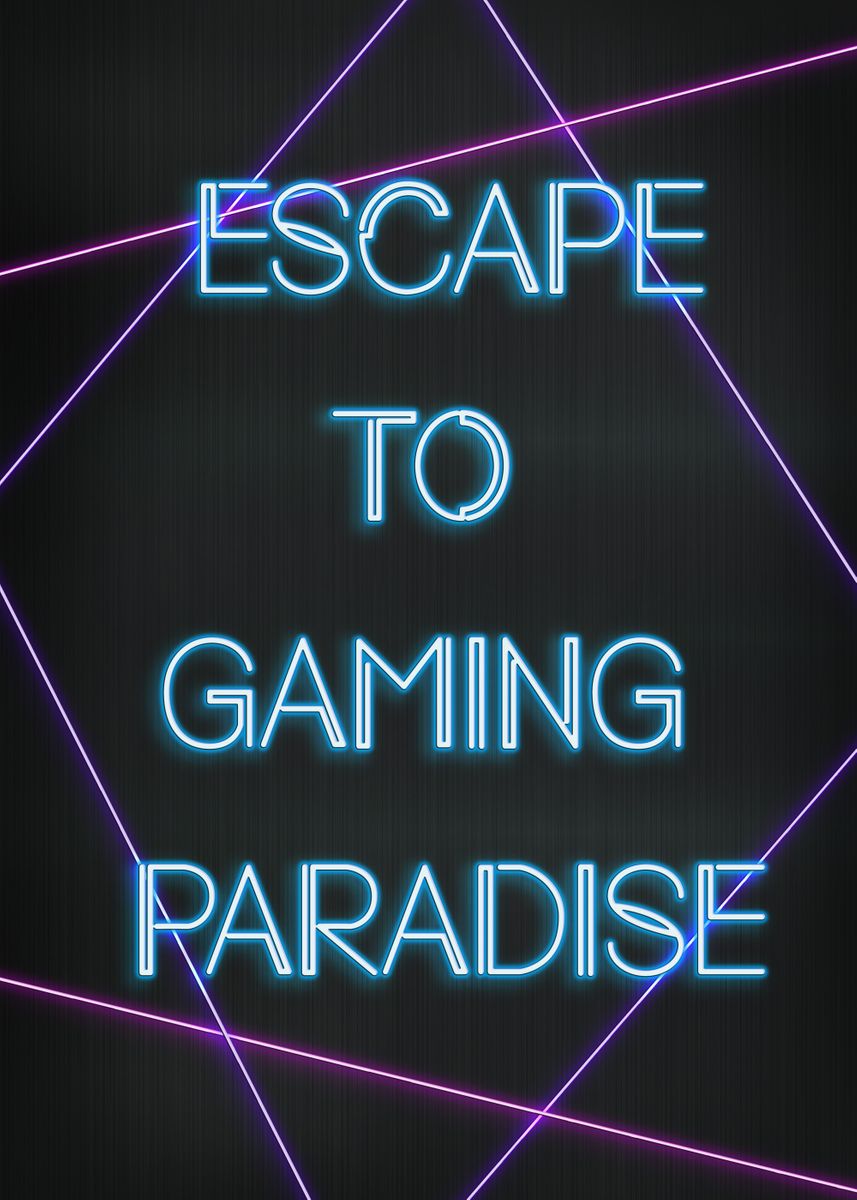 'Escape to gaming paradise' Poster by XandYart | Displate