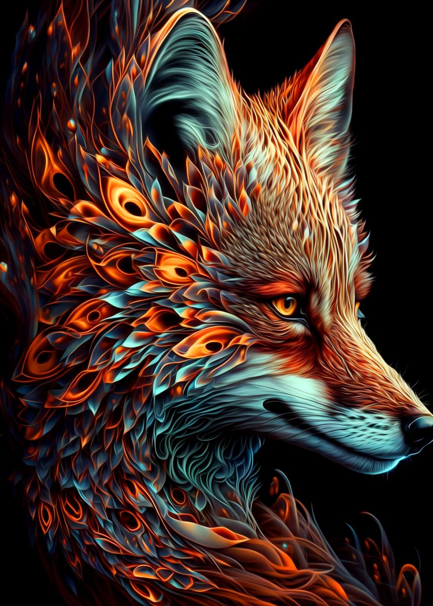 'Fantasy Fox' Poster, picture, metal print, paint by dnland thane ...