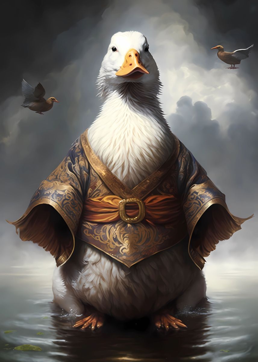 'Duck Stylish' Poster, picture, metal print, paint by Keeling Creative ...