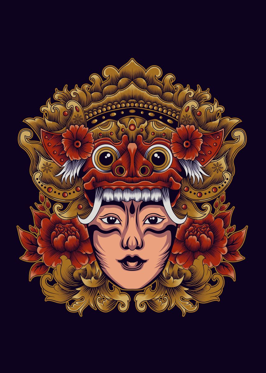 'Bali barong' Poster, picture, metal print, paint by Lloyd Studio ...