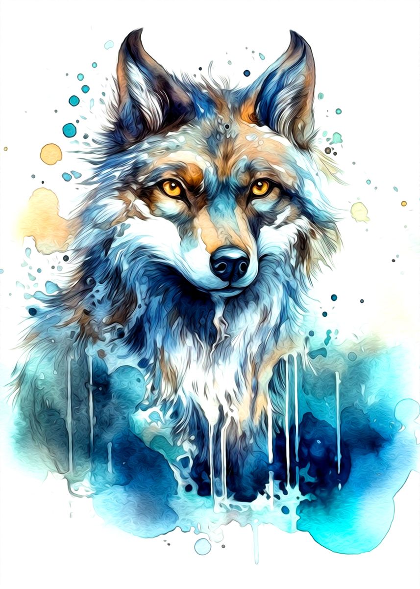 'Wolf' Poster, picture, metal print, paint by set more | Displate