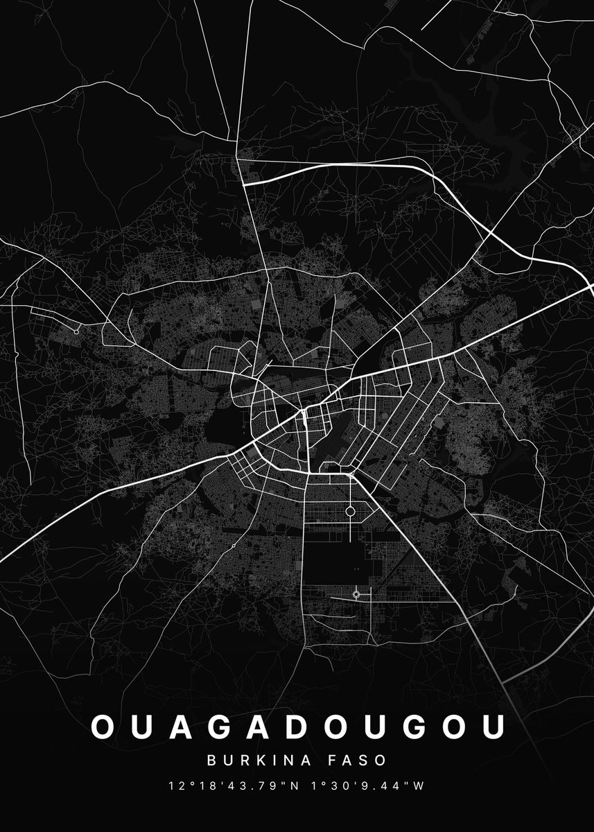 'Ouagadougou Burkina Faso' Poster, picture, metal print, paint by Kemi ...