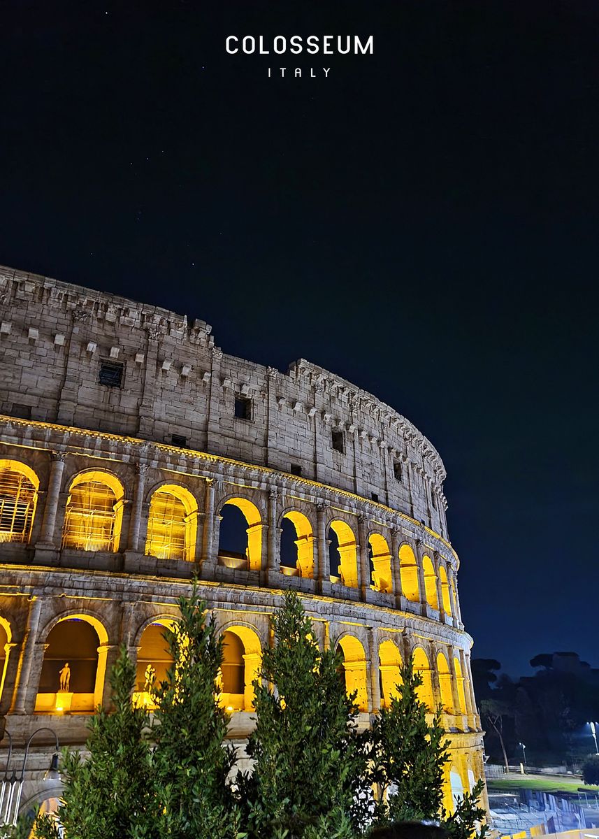 'Colosseum ' Poster, picture, metal print, paint by Famous City | Displate