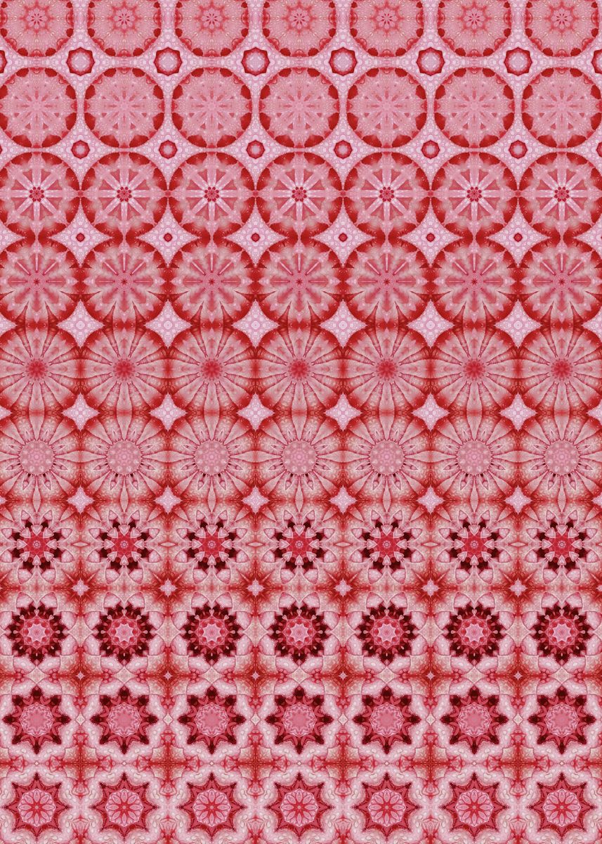 'Ethnic pink floral pattern' Poster, picture, metal print, paint by Edy ...
