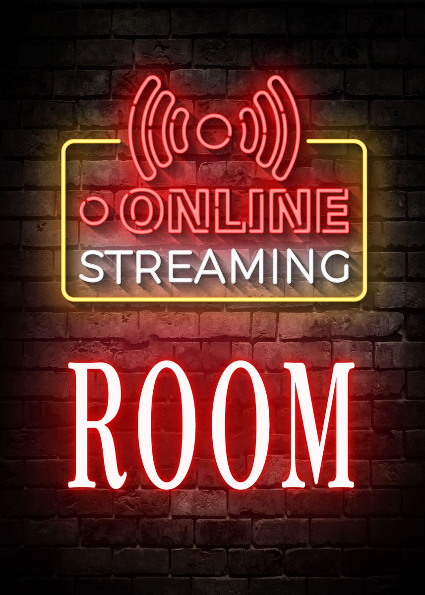 'Online Streaming Room' Poster, picture, metal print, paint by 5Fine ...