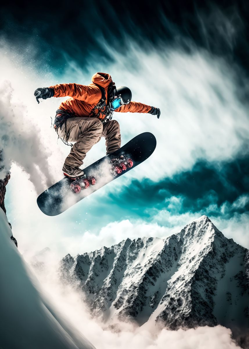 'Snowboard' Poster, picture, metal print, paint by Anime Manga | Displate