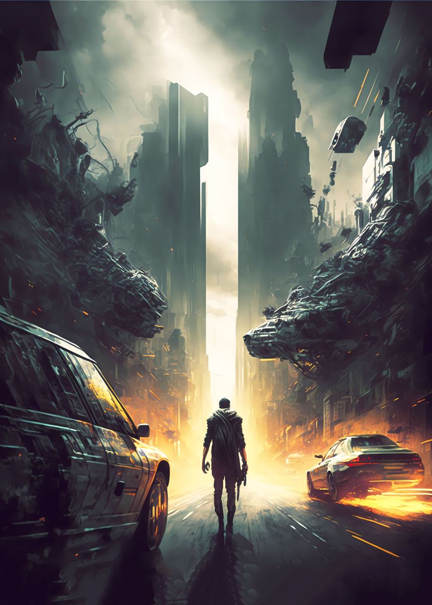 'science fiction' Poster, picture, metal print, paint by Hasnaa Art ...