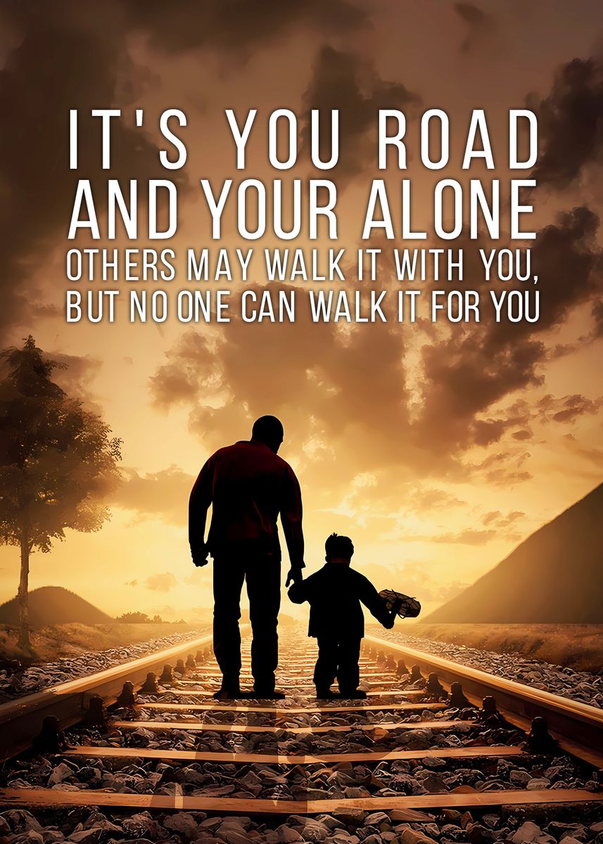 'Motivational Alone' Poster, picture, metal print, paint by HOLOSOMNIA ...