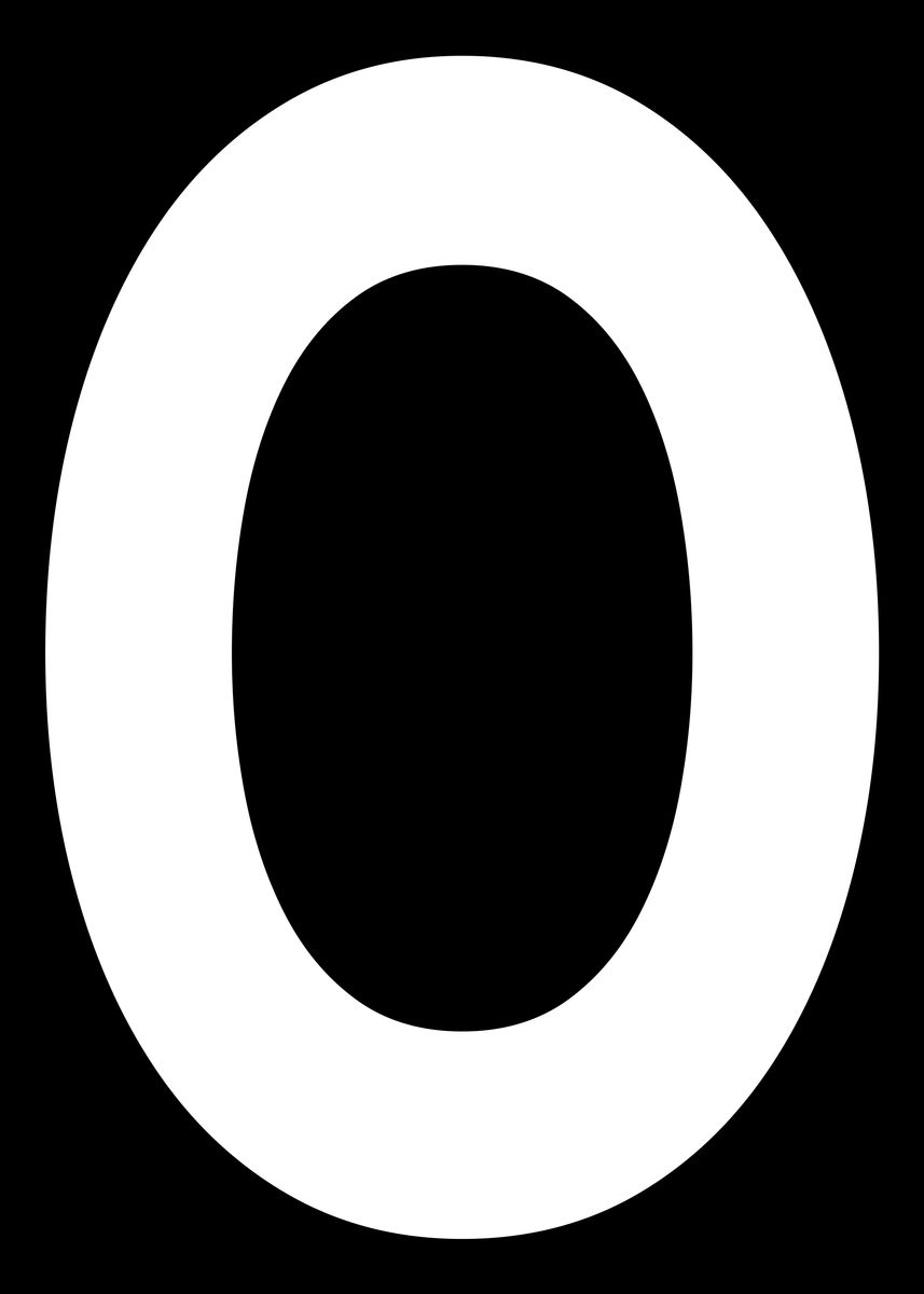 'Letter O in white' Poster, picture, metal print, paint by Bruce ...