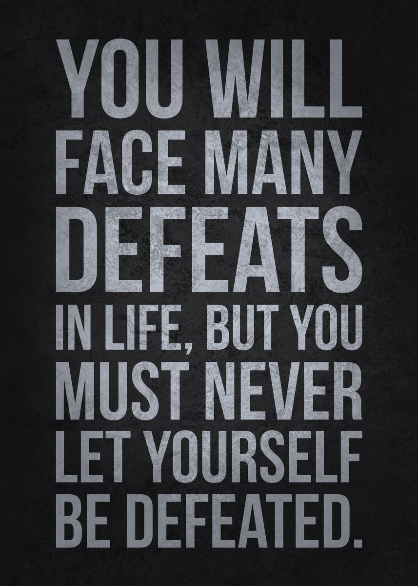 'Defeats vs Being Defeated' Poster, picture, metal print, paint by CHAN ...